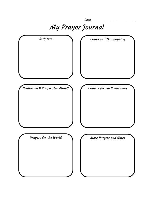 Prayer Journal Templates – Joyful Moments in Christ