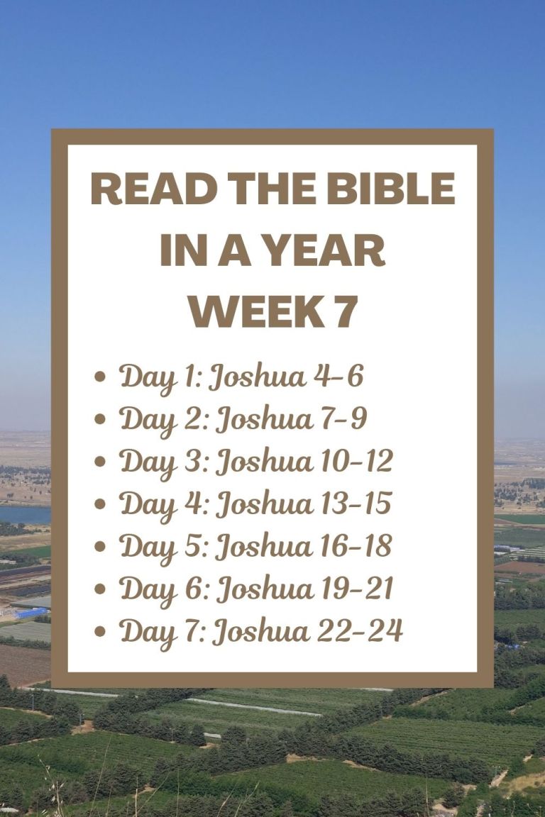 Read the Bible in a Year: Week 7 – Joshua 4-24 – Joyful Moments in Christ