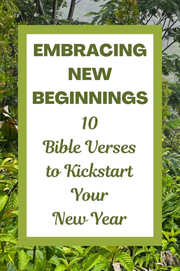 Embracing New Beginnings: 10 Bible Verses to Kickstart Your New Year ...