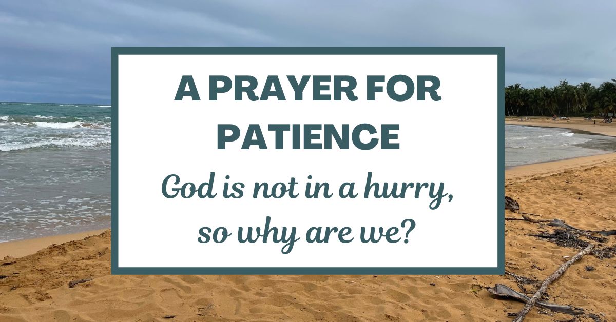 A Prayer for Patience: God is not in a hurry, so why are we? – Joyful ...