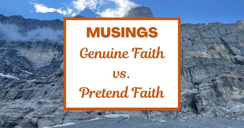 Musings about Genuine Faith vs. Pretend Faith – Joyful Moments in Christ