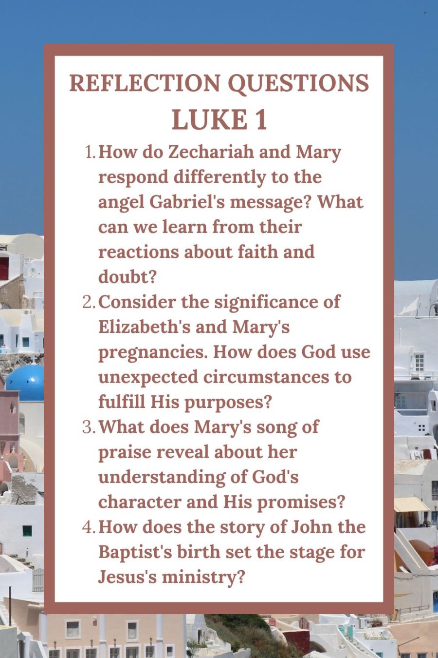 Read the New Testament in a Year: Week 1 – The Gospel of Luke Chapters ...