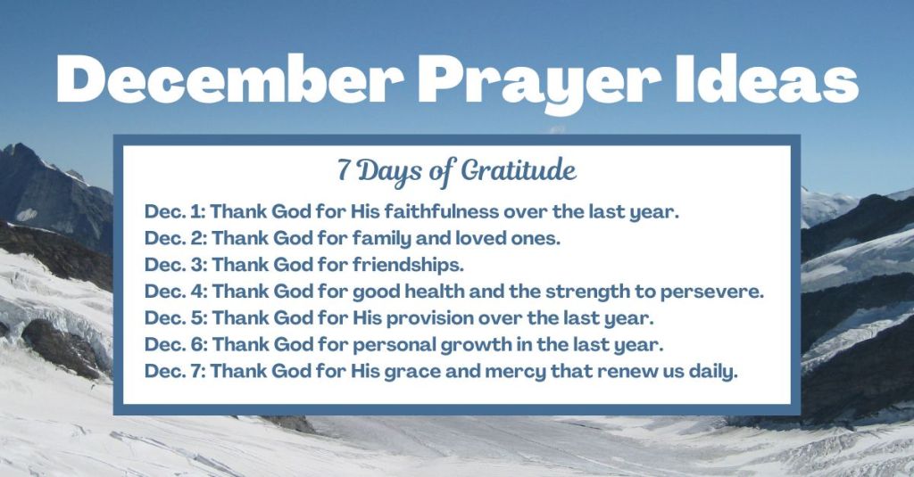 31 Prayer Ideas for the Month of December – Joyful Moments in Christ