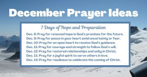 31 Prayer Ideas for the Month of December – Joyful Moments in Christ