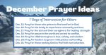 31 Prayer Ideas for the Month of December – Joyful Moments in Christ
