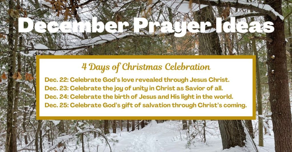 31 Prayer Ideas for the Month of December – Joyful Moments in Christ