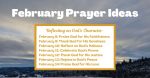 28 Prayer Ideas for the Month of February – Joyful Moments in Christ