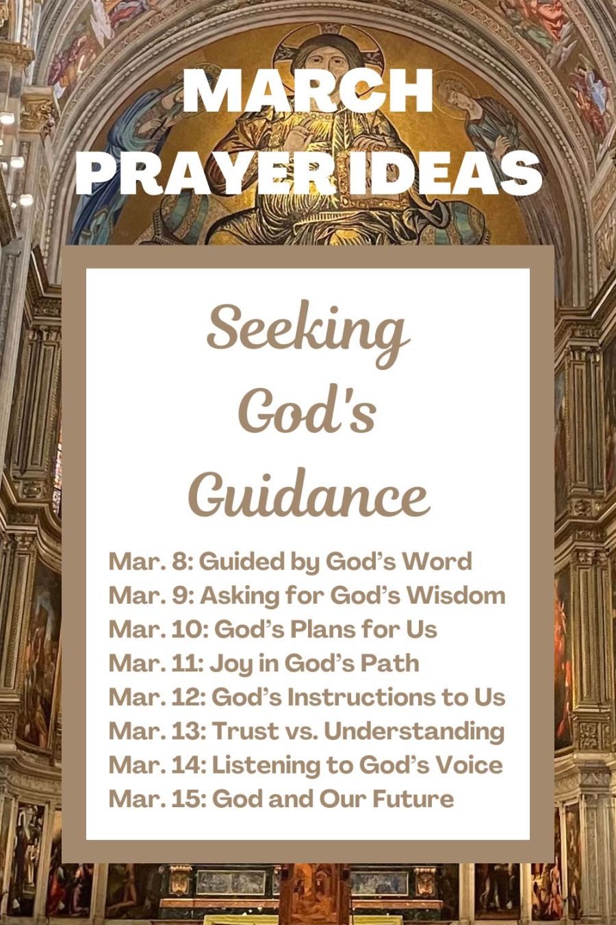 31 Prayer Ideas for the Month of March – Joyful Moments in Christ
