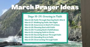 31 Prayer Ideas for the Month of March – Joyful Moments in Christ