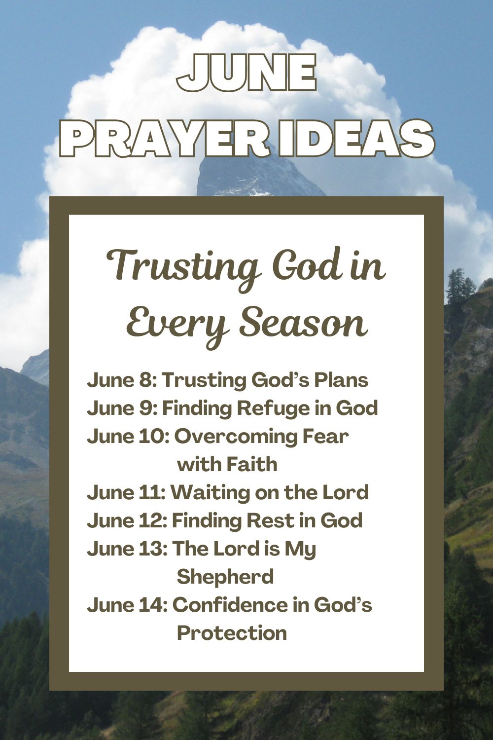 30 Prayer Ideas for the Month of June – Joyful Moments in Christ