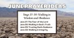 30 Prayer Ideas for the Month of June – Joyful Moments in Christ
