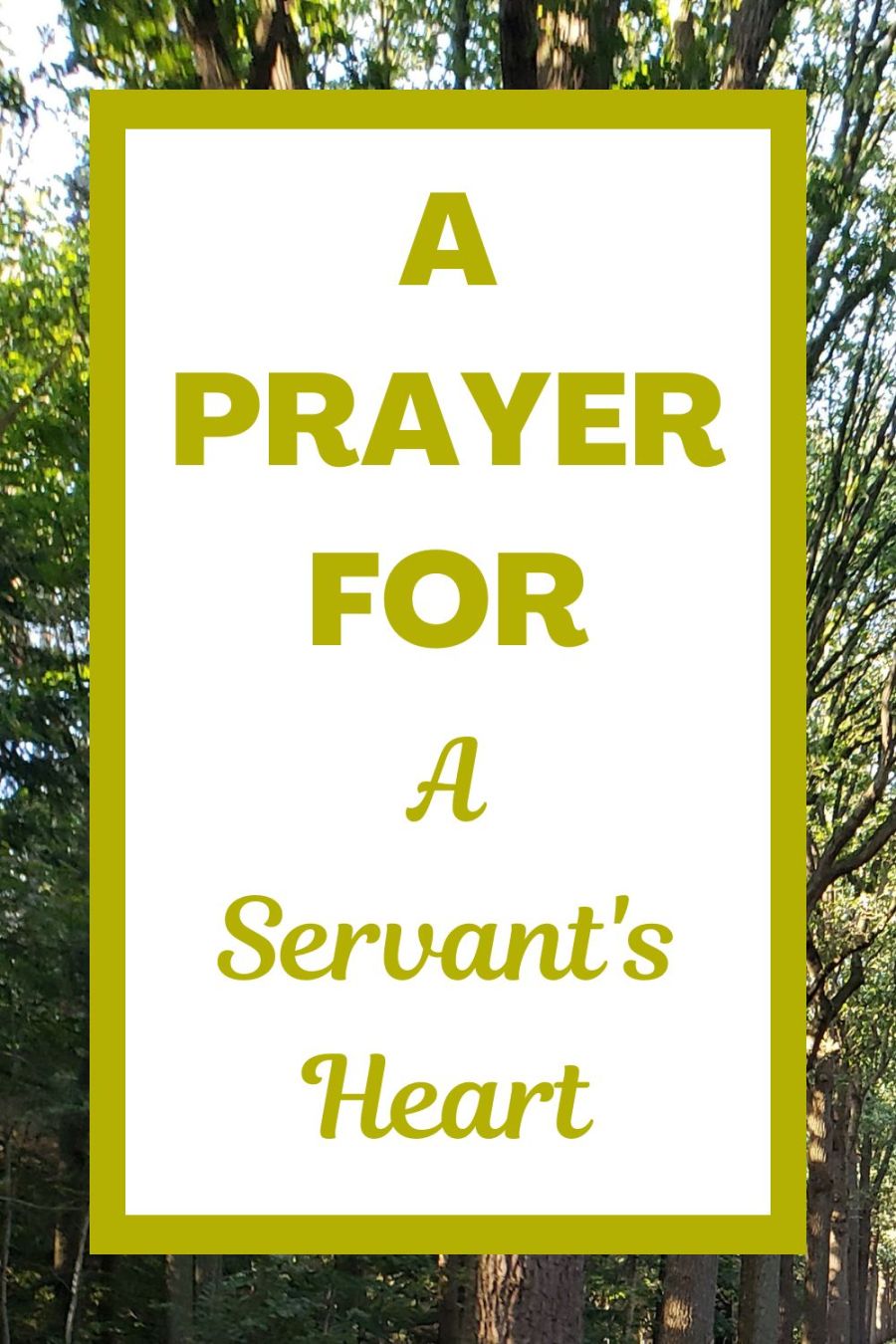 A Prayer for a Servant’s Heart – Joyful Moments in Christ