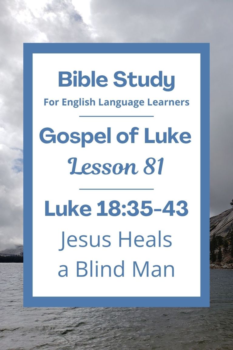 ELL Lesson 81: Luke 18:35-43 — Jesus Heals a Blind Man – Joyful Moments ...