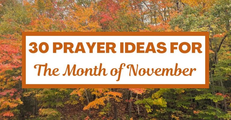 30 Prayer Ideas for the Month of November – Joyful Moments in Christ